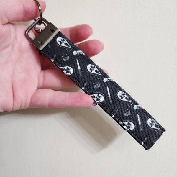 Alt/goth Keychain Wristlet Key Fob Horror Lanyard for Keys Car ...