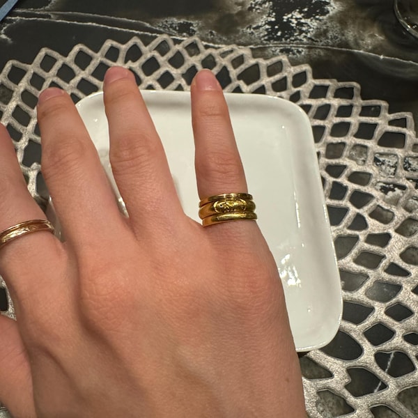 1.5mm Square Gold Ring 10k, 14k, 18k, or 22k, Solid Gold, Square Gold ...