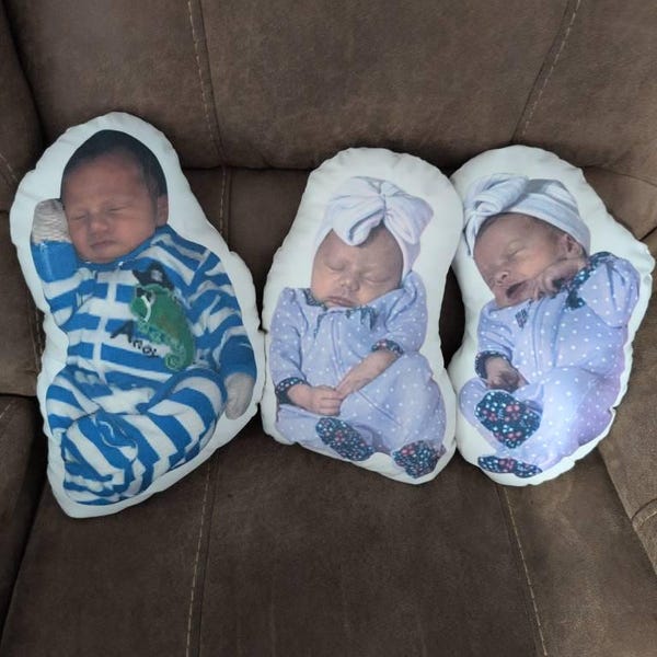 Custom Life-size Baby Pillow Keepsake With Picture, Personalized Photo ...
