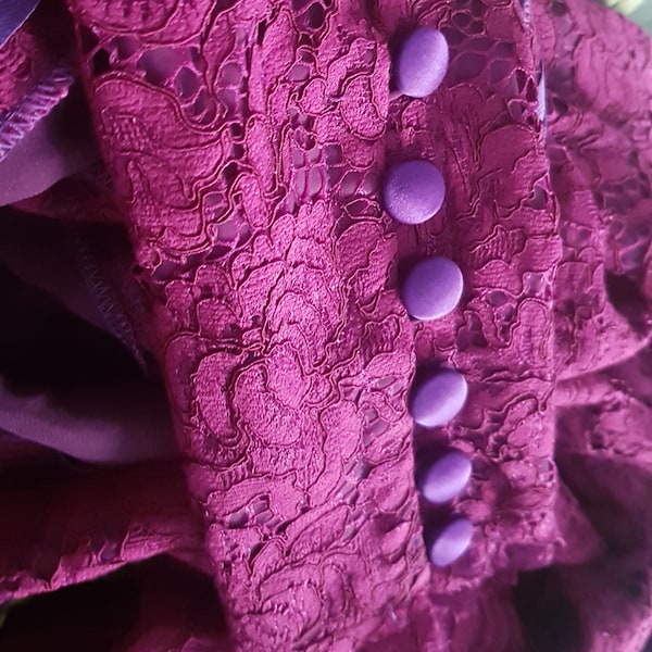 Wedding Hot Pink Satin Buttons, Pink Fabric Sewing Buttons, Pink ...