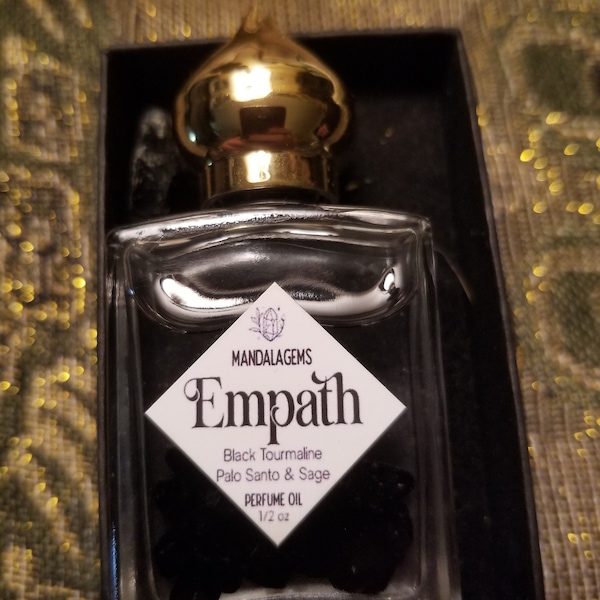 EMPATH PROTECTION Crystal Infused Natural Perfume Oil With Black ...