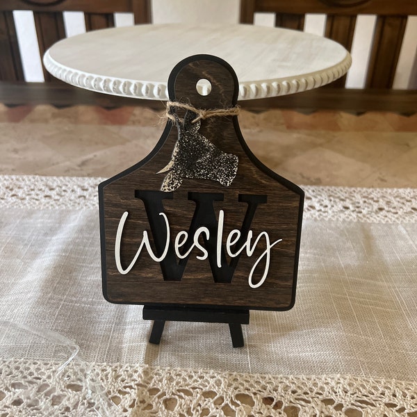 Personalized Cow Tag, Decorative Board, Cow Decor, Personalized Cow ...