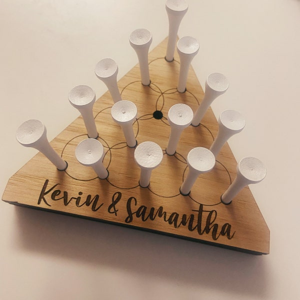 Personalized Triangle Peg Jump Game / Golf Tee / Solitaire/ Gift ...