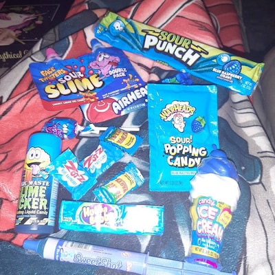 Blue Raspberry Favorites Candy Snack Pack Blue Razz Candy Gift Box Blue ...