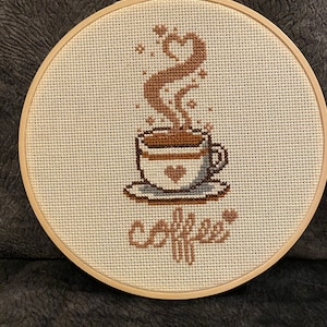 Coffee Cross Stitch Pattern Caffeine Cross Stitch Pattern Coffee Cup ...