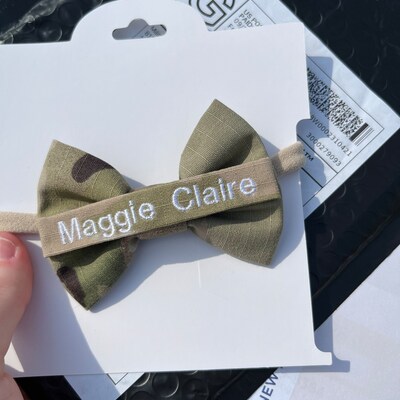 Personalized Army ACU Nametape Bow Army Bow Deployment - Etsy