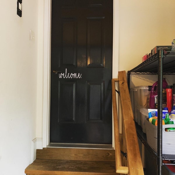 Welcome | Vinyl Decal | Farmhouse Door | Farmhouse Welcome | Vinyl ...