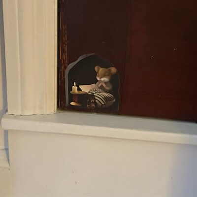 Mouse Praying Mousehole Sticker Praying Mouse 3D Wall Sticker Whimsical ...