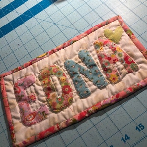 Log Cabin Cross Mug Rug Pattern | Etsy