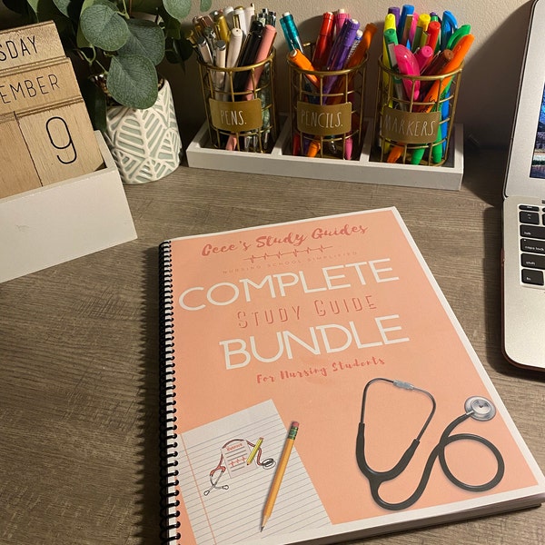 PRINTED + DIGITAL - Complete Nursing Study Guide Bundle - Hard Copy ...
