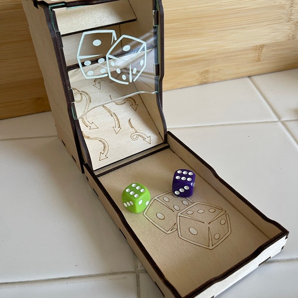 Folding Dice, Dice Tower, Roll Dice - Laser Cut File - DXF, SVG, CDR ...