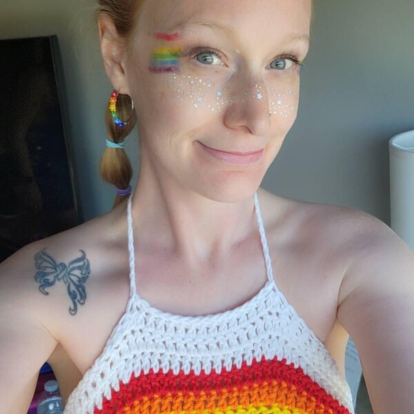 Lesbian Pride Crochet Top - Etsy