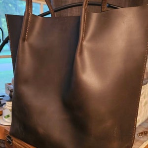 Extra Large Tote Bag, Shopping Leather Bag, Tote Leather Bag, Leather ...