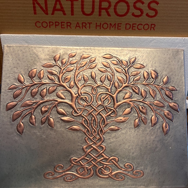 Tree of Wisdom Copper Mural for Kitchen Backsplash, Indoor & Outdoor ...