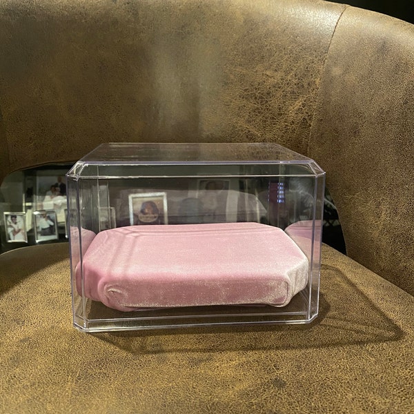8x6x5" Round Crown Tiara Display Case With Velvet Cushion for Pageant ...