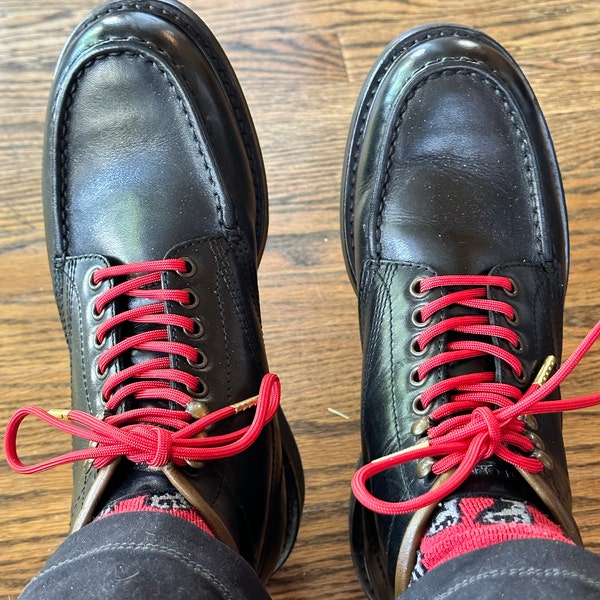 Red Boot Laces 3mm Paracord *guaranteed for Life* Steel Tip Shoelaces ...
