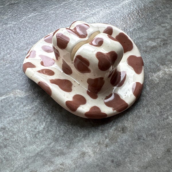 Handmade Ceramic Cowboy Hat Photo Holder: Western Decor - Etsy