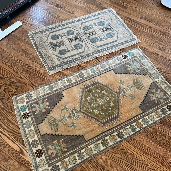 2x4 Rug,vintage Small Rug,2x4 Ousak Rug,mini Decor Rug,bathroom Kitchen ...