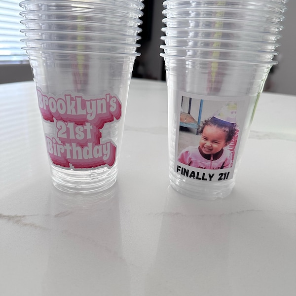 Personalized Photo Birthday Cups, Custom Cups With Face, Face Photo ...