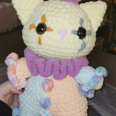 Crochet Jester Kitty and Bunny Pattern. Crochet Jester Bunny. Crochet ...