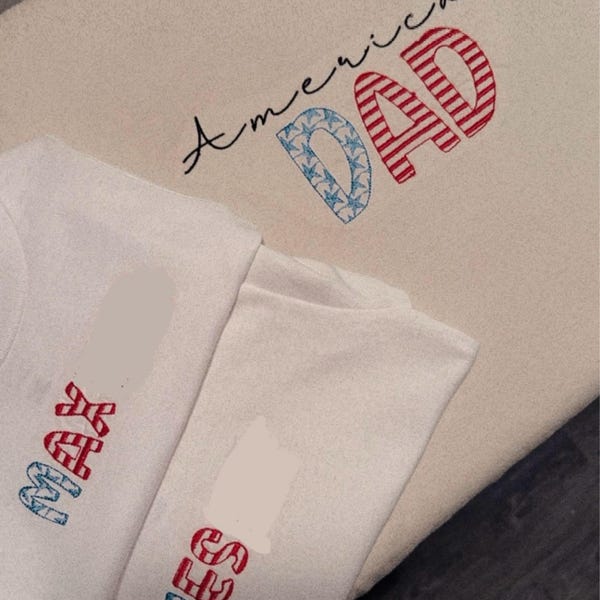 Patriotic Stars and Stripes Kids Font 2 Types Machine Embroidery ...