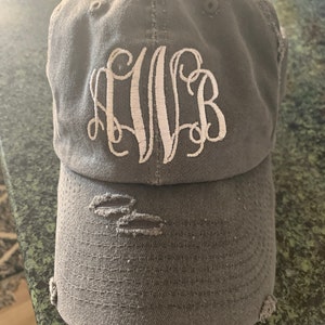 Monogrammed Hat, Personalized Hat, Ladies Monogram Hat, Monogrammed Cap ...