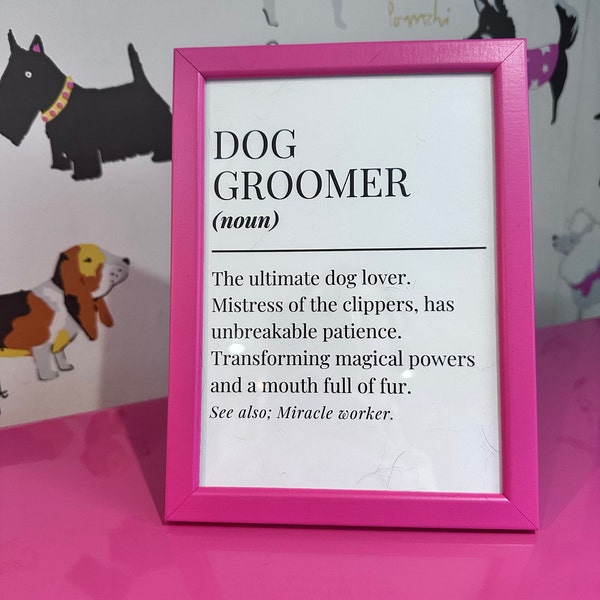 Dog Groomers Promise Wall Art Decor, Dog Grooming Salon Decor, Dog ...
