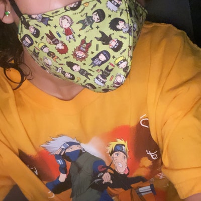 Green Chibi Anime Characters Facemask - Etsy