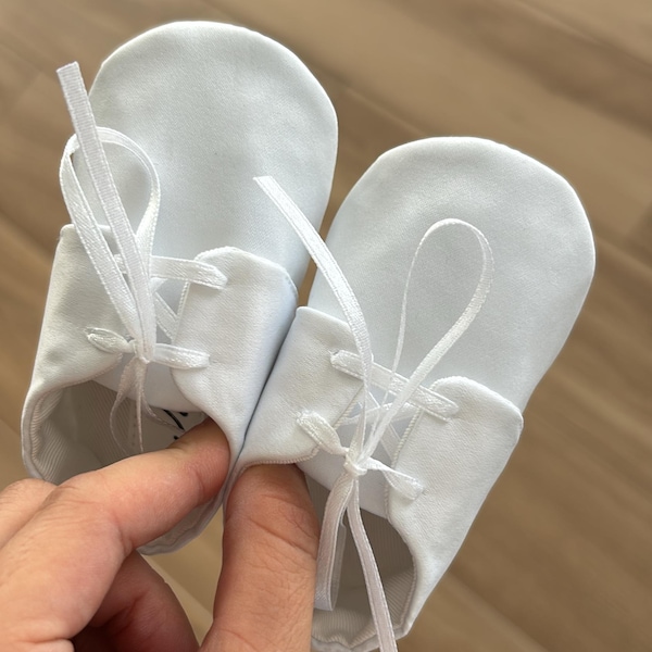 Personalised IVORY Baby Boy Christening Shoes, Baptism Shoes, White ...
