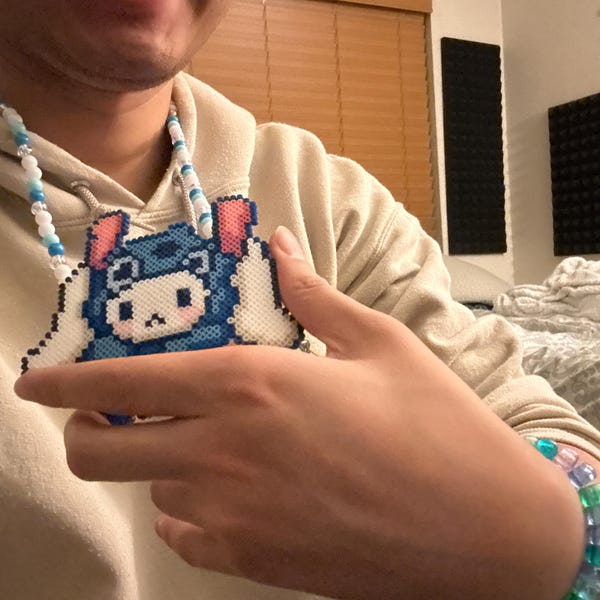 Dinosaur Perler Led Pacifier Necklace|beaded Jewelry Rave Outfit EDM ...