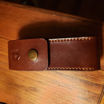 Horizontal Leather Sheath for Buck 110 Folding Hunter Knife / Buck 112 ...