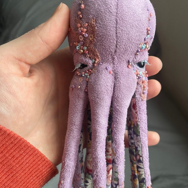 Nautilus Plush Toy, Handmade Vintage Art Toy, Cute Plushies, Weird Gift ...