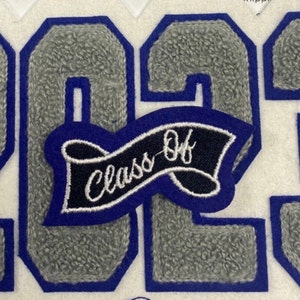3 Chenille Varsity Letterman class Of Number - Etsy
