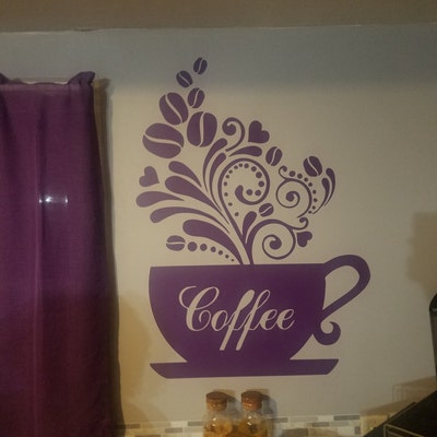 Coffee Wall Decals Cup Decal Kitchen Vinyl Stickers Home Decor - Etsy