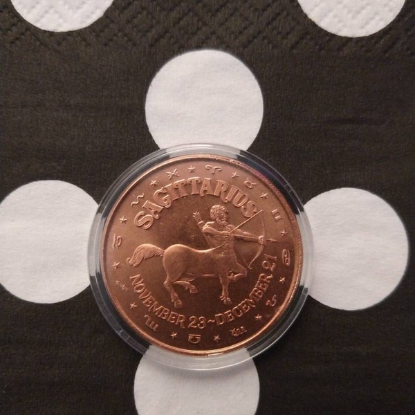 Zodiac Sign Copper Coin: Astrology Gift, 1 Oz Solid Copper - Etsy