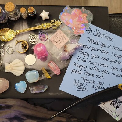 WITCH KIT Beginner Witch Kit Witch Supplies Crystals, Salts, Herbs and ...