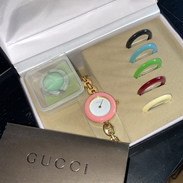 Vintage Gucci Multi Bezel Swiss Watch With Cert. of Authenticity - Etsy