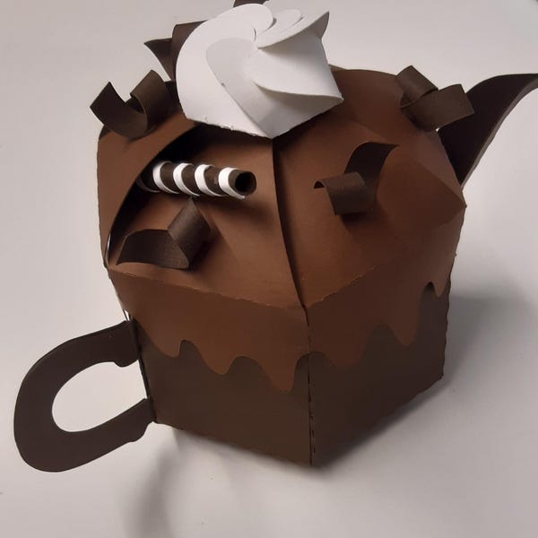 Teapot Favour Box SVG PDF Templates. Tea Party Gift Box. English Teapot ...