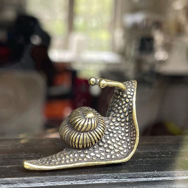 Vintage Brass Snail - Etsy