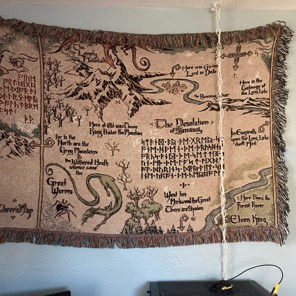 Lord of the Rings Thorin's Woven Blanket | Bilbo Baggins Tapestry Throw ...