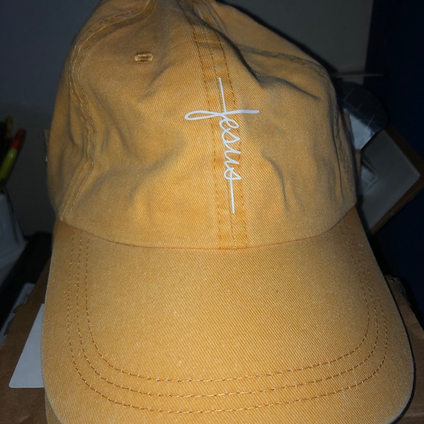 Jesus Cursive Hat, Christian Hat,pigment Dyed Hat, Birthday Gifts for ...