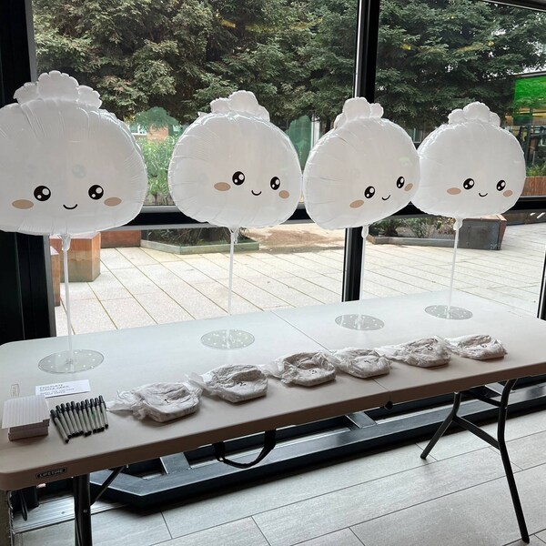 21 Dumpling Bao Bun Jumbo Balloon Little Dumpling Baby Shower Party ...