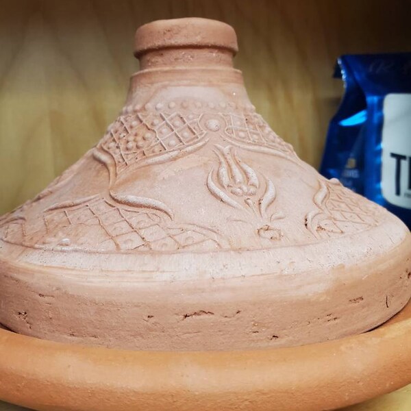 Small Tajine Cooking Pot, Unglazed Clay Tagine Dish, Handmade ...