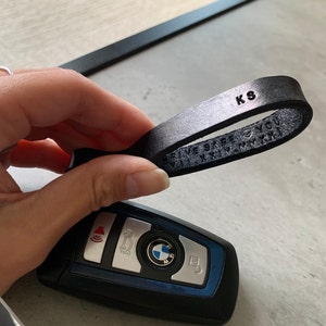 Custom Leather Keychain, Personalized Leather, Coordinates Key Ring ...