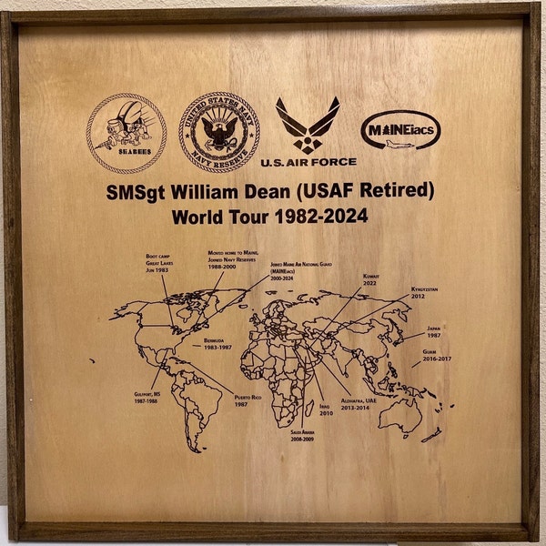 Custom Carved Military US Flag Clock - Etsy