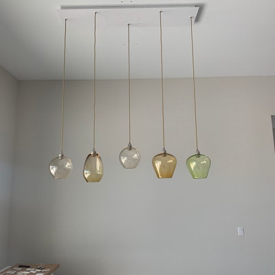 Custom Blown Glass Lighting. Blown Glass Chandelier. Dining - Etsy