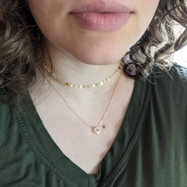 3.2feet. Real Gold Plated Sequin Disc Chain - 4MM Round Circle Disc ...