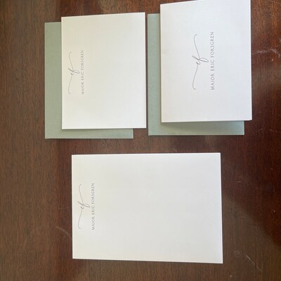 Complete Personalized Stationery Set EXQUISITE SCRIPT MONOGRAM Custom ...