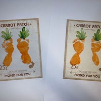 4 X Easter Handprint Footprint Craft Art PACK / Bunny Carrot Chick ...