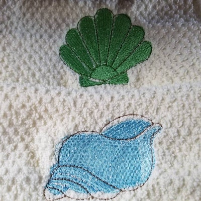 Mini Shell Embroidery Design. Beach Embroidery for Small Spots. Summer ...